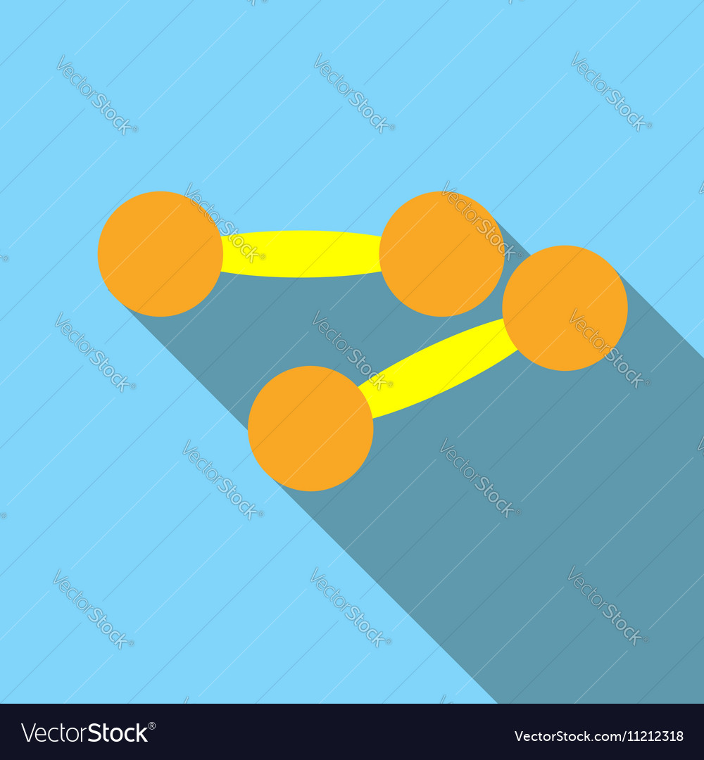 Two dumbbells icon flat style Royalty Free Vector Image