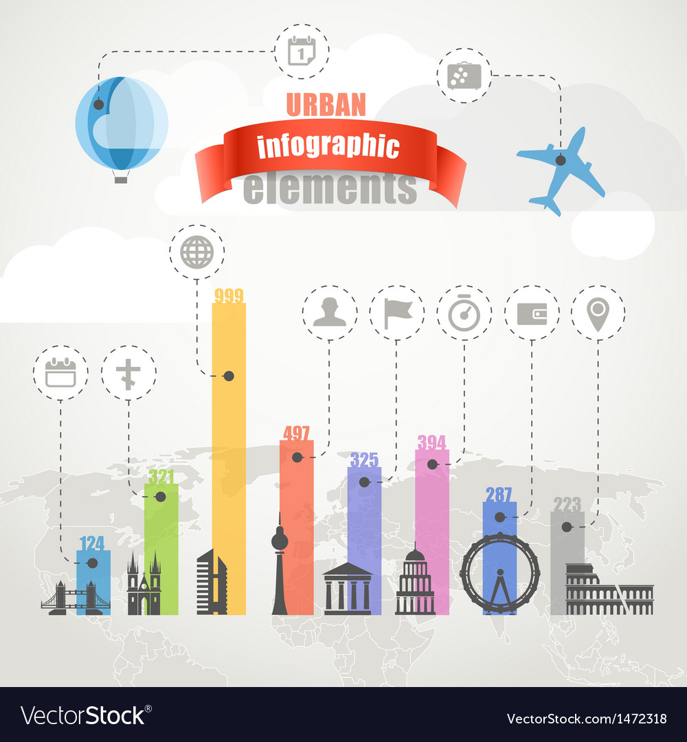 Urban infographic elements collection Royalty Free Vector Urban infographic elements collection Royalty Free Vector