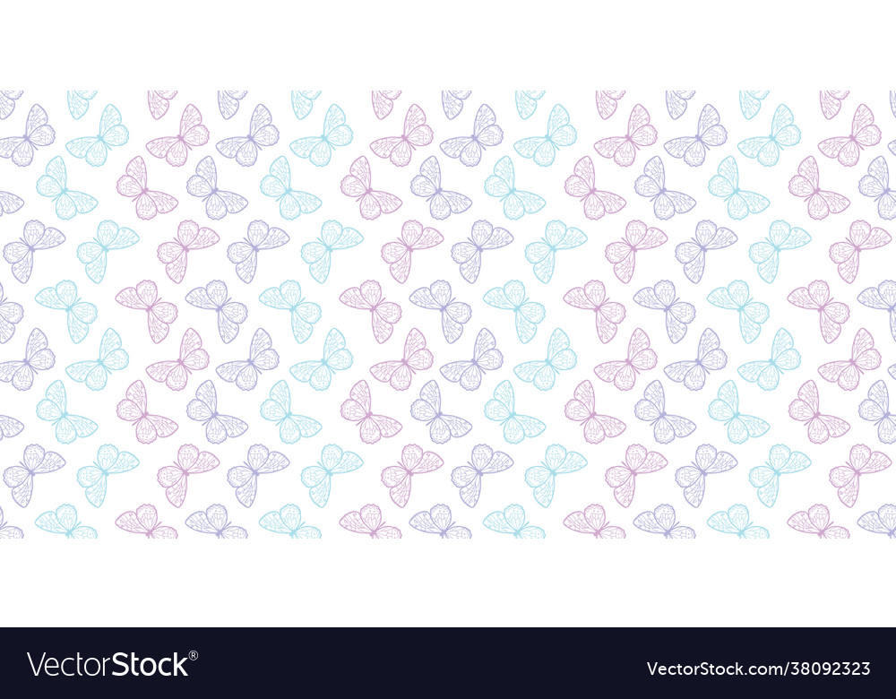 Butterfly seamless repeat pattern background Vector Image