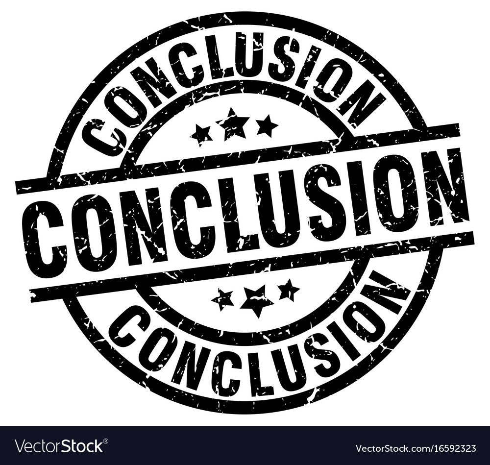 Conclusion round grunge black stamp Royalty Free Vector Conclusion round grunge black stamp Royalty Free Vector