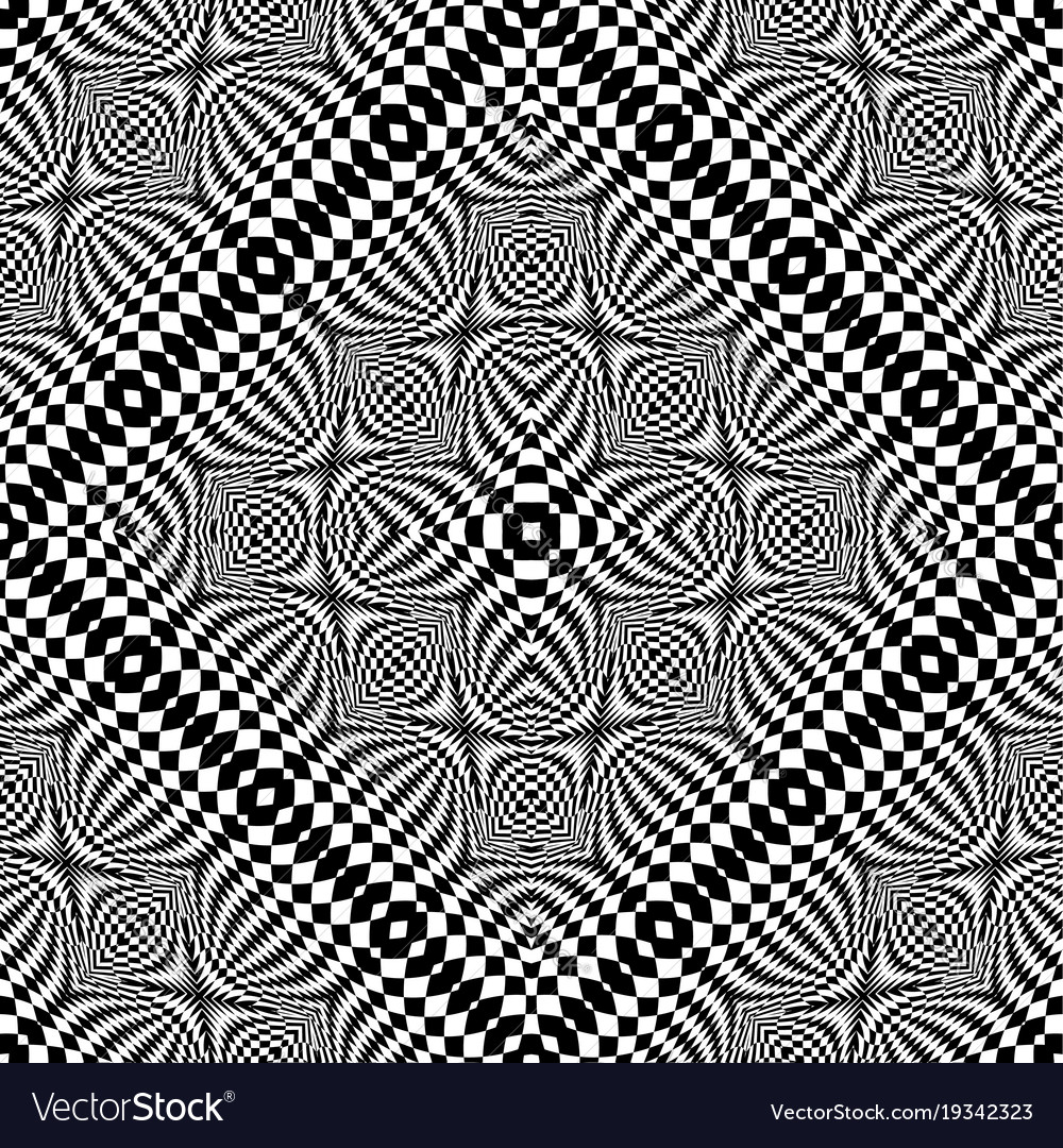 Design Seamless Monochrome Geometric Pattern Vector Image