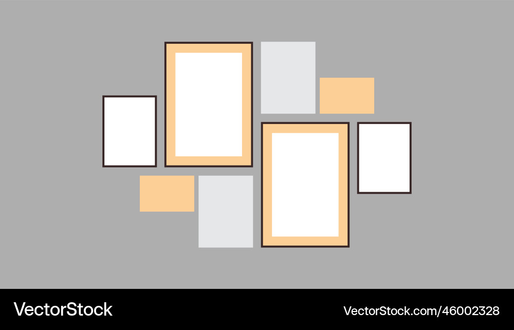 Artwork picture frame and decorative painting Vector Image