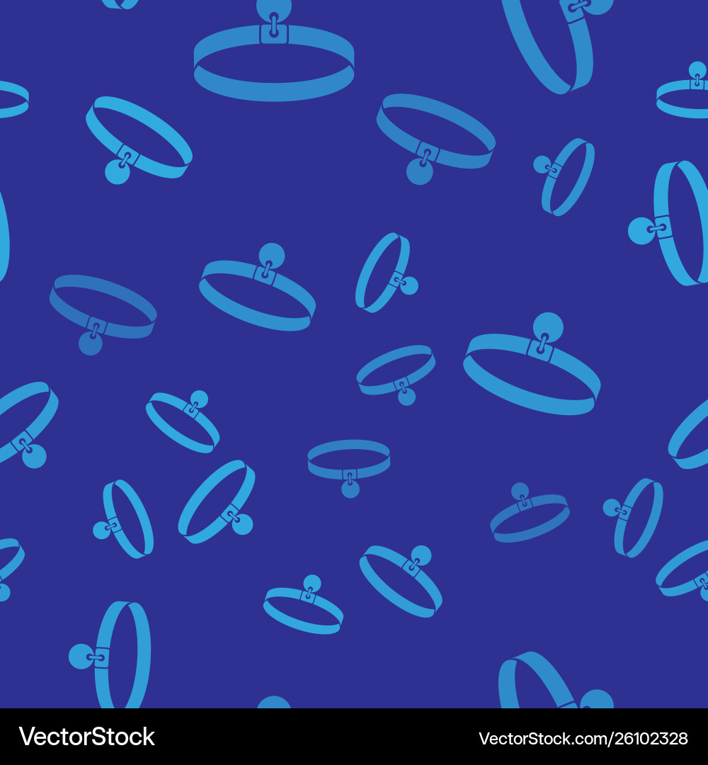 Blue collar with name tag icon isolated seamless Vector Image