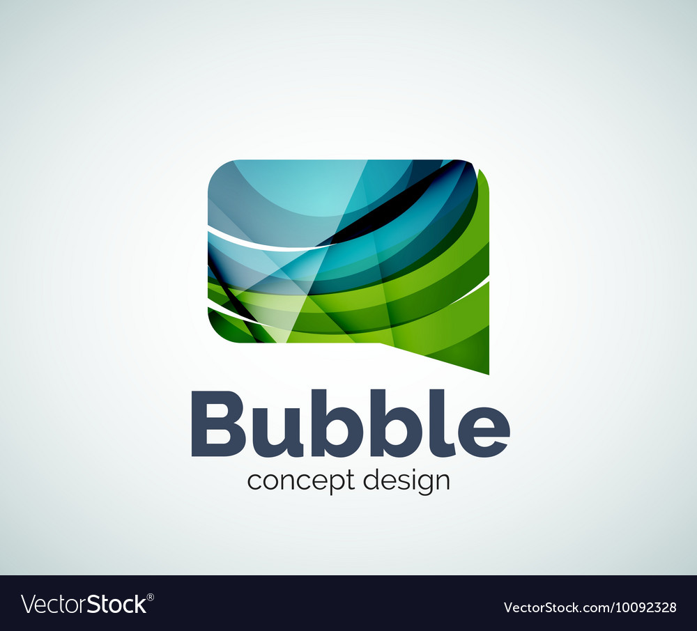 Bubble logo template Royalty Free Vector Image