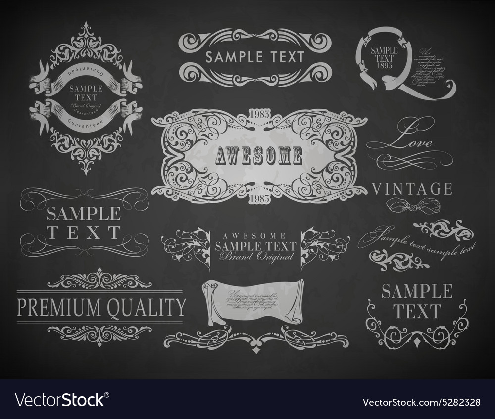 Calligraphic design elements Royalty Free Vector Image