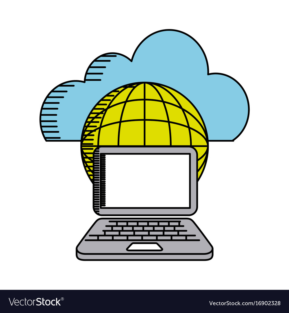 Cloud computing design Royalty Free Vector Image