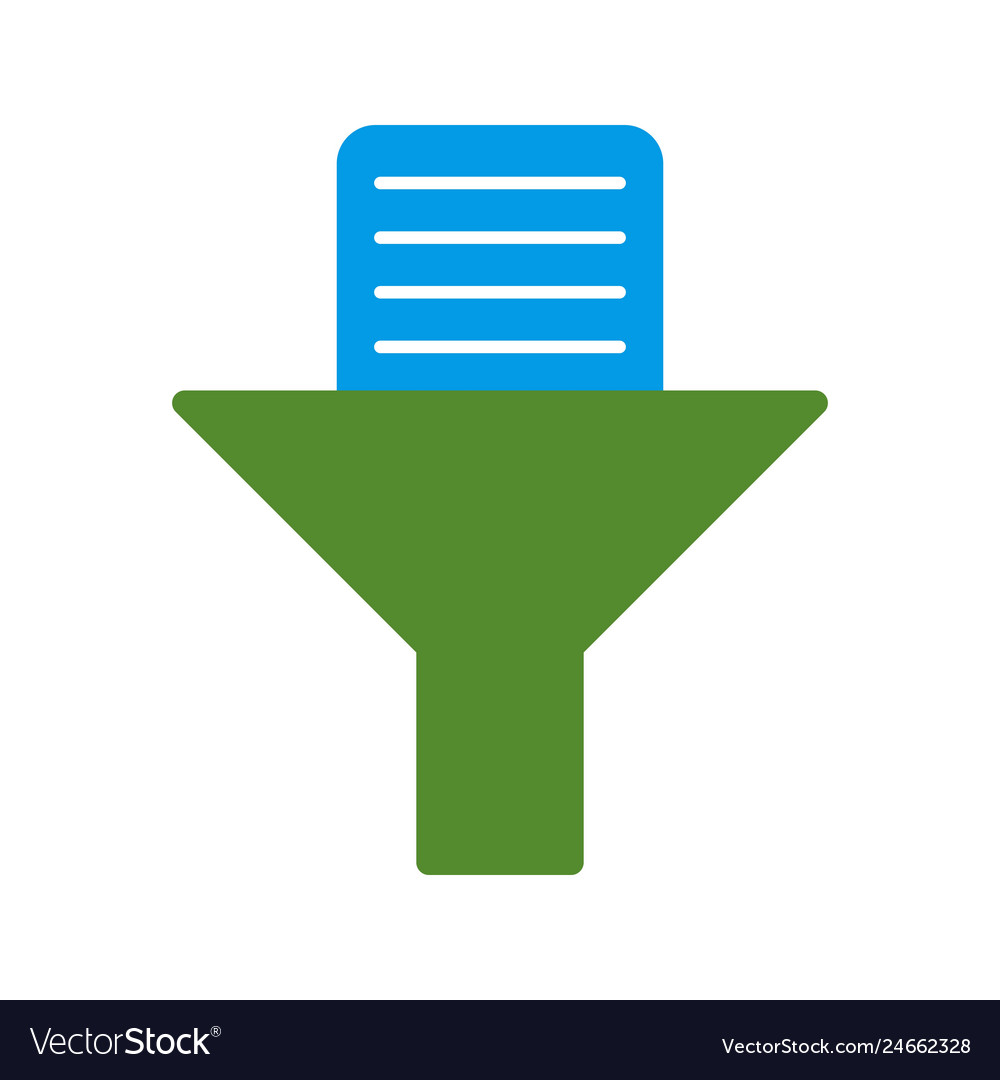 Document filter icon Royalty Free Vector Image
