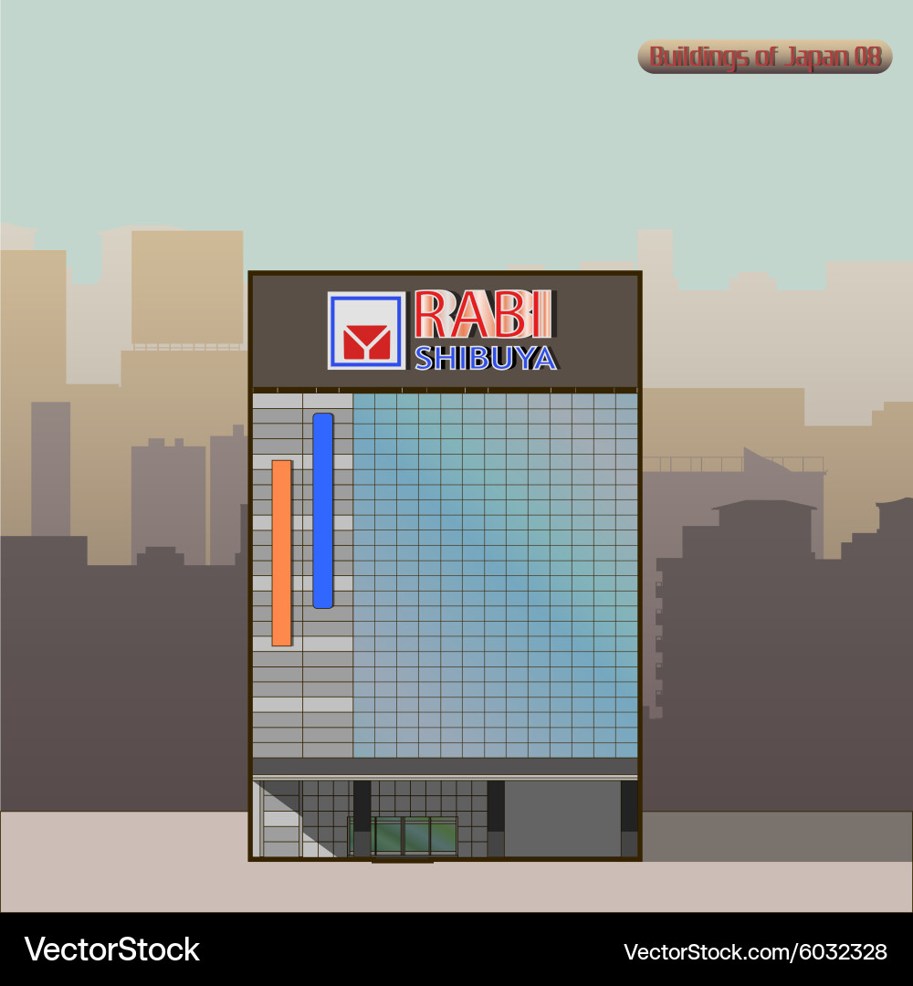 Japan building in tokyo Royalty Free Vector Image