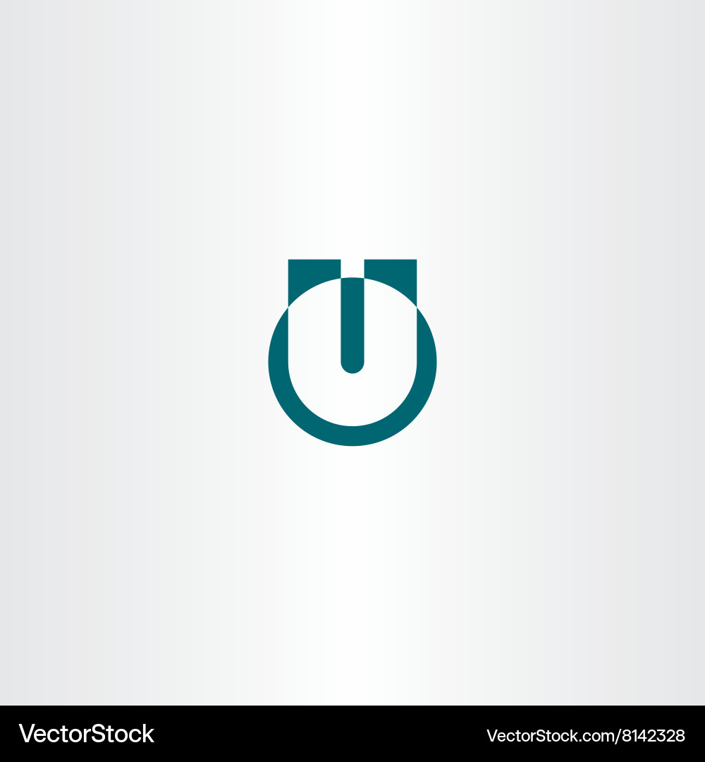 Letter icon u logotype logo u symbol Royalty Free Vector