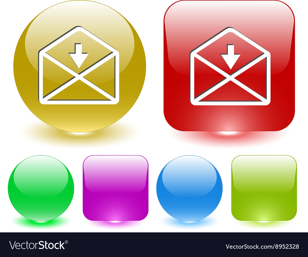 Mail down arrow Royalty Free Vector Image - VectorStock