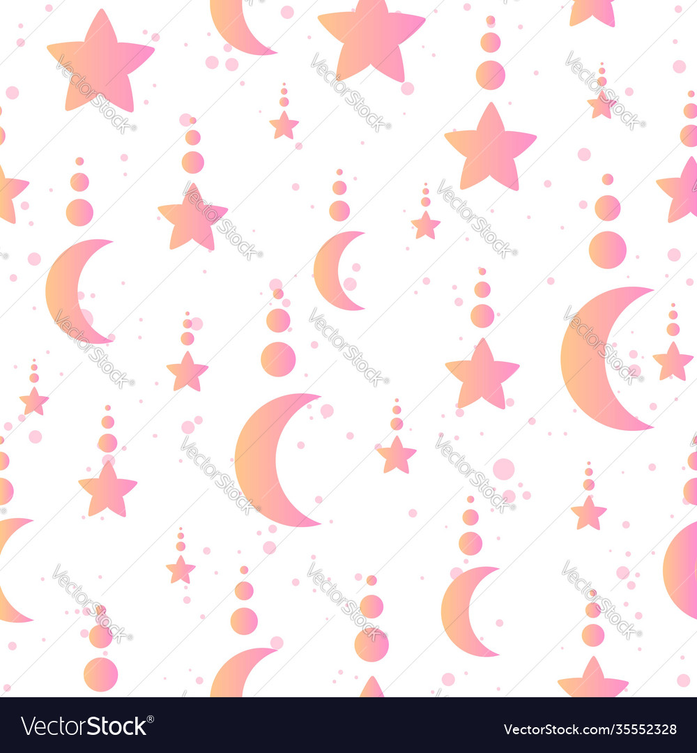 Minimalistic celestial seamless pattern Royalty Free Vector