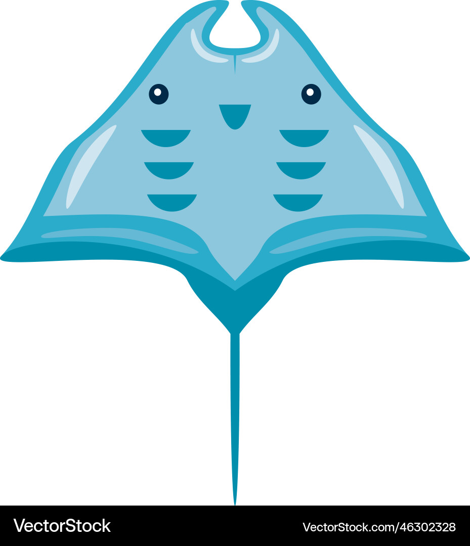 Stingray aquatic animal Royalty Free Vector Image