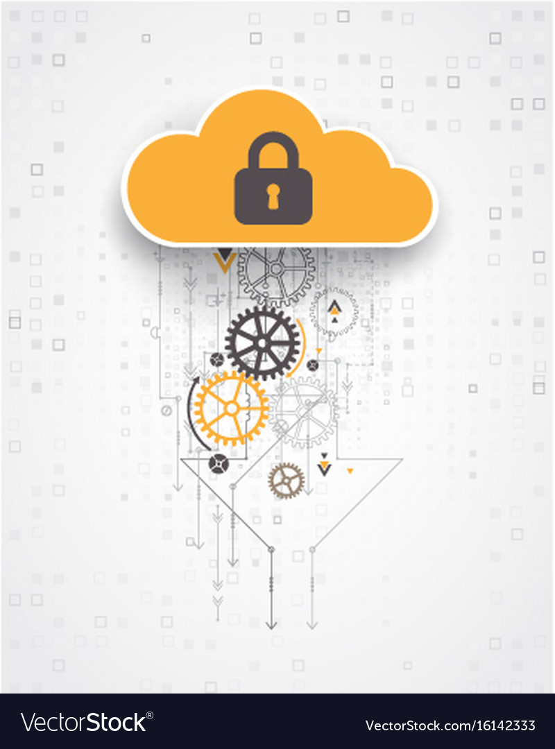 Abstract security cloud technology background Vector Image