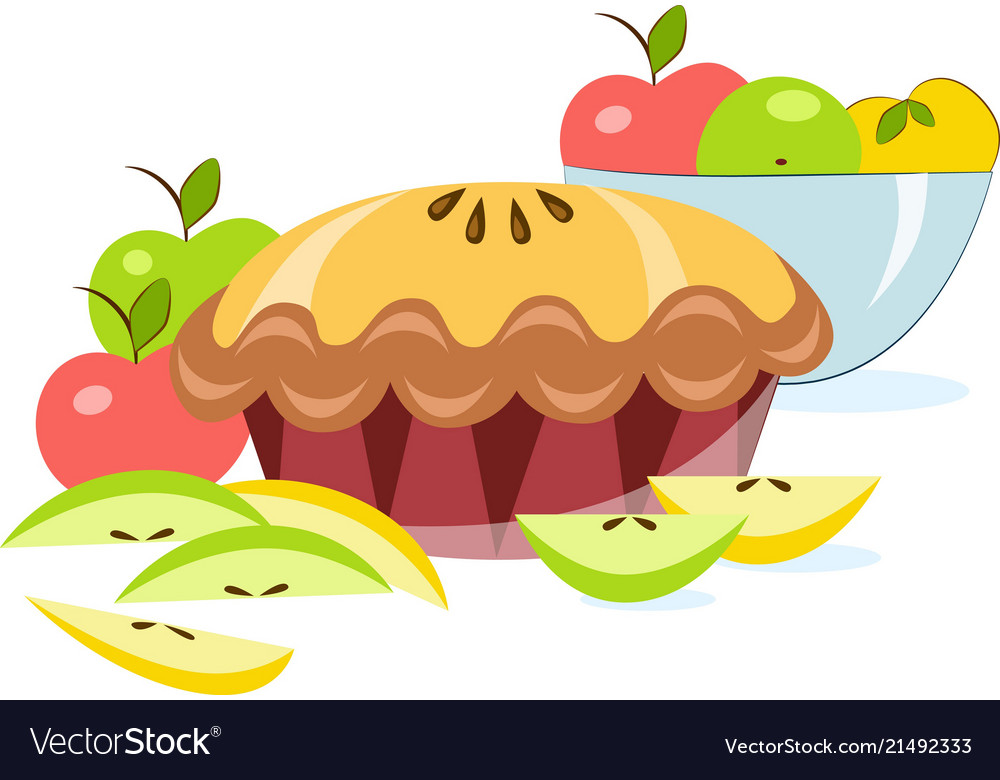 Apple pie Royalty Free Vector Image - VectorStock