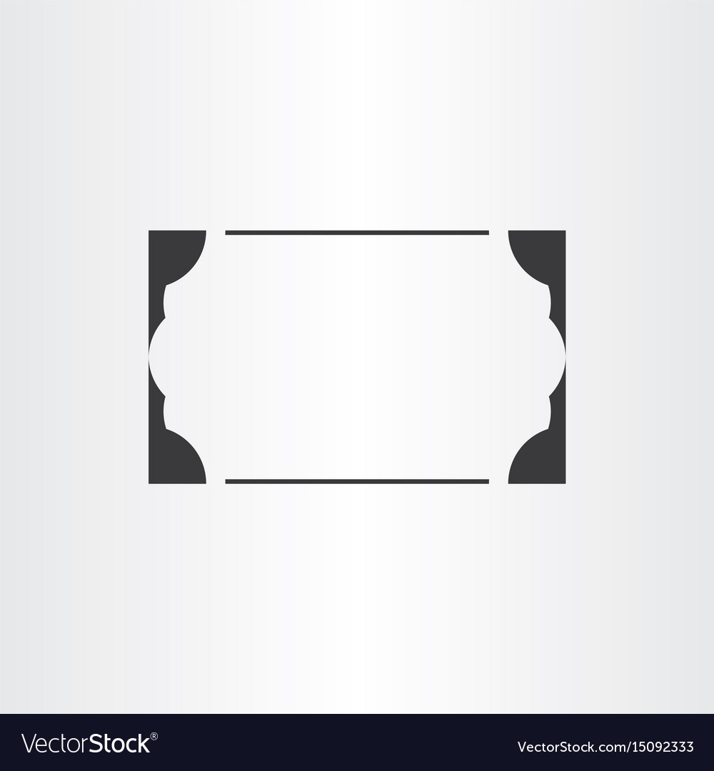 Border black frame element empty background Vector Image