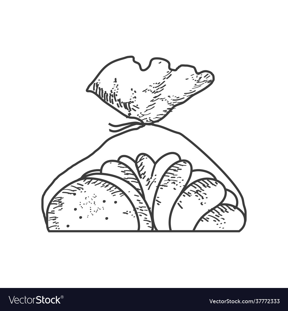 Bread in pack Royalty Free Vector Image - VectorStock
