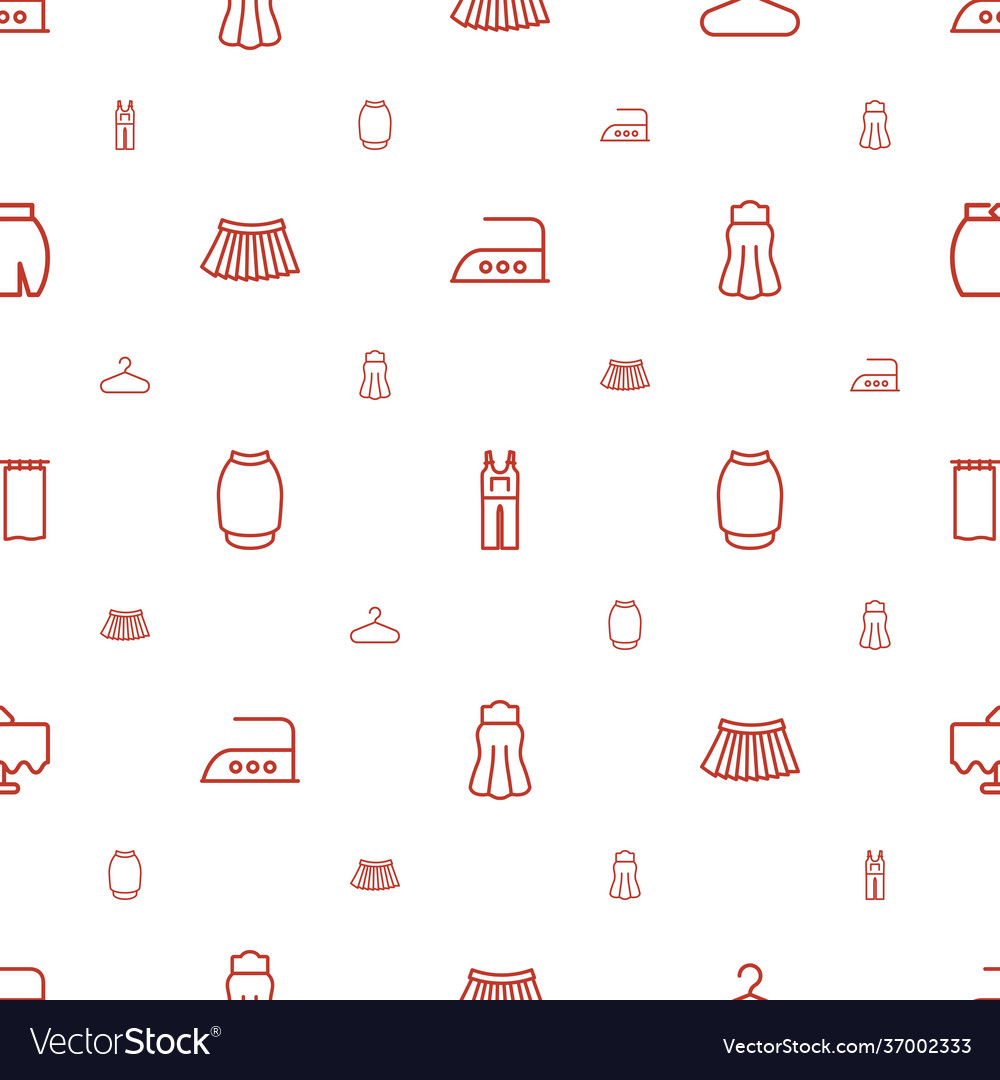 Cloth Icons Pattern Seamless White Background Vector Image