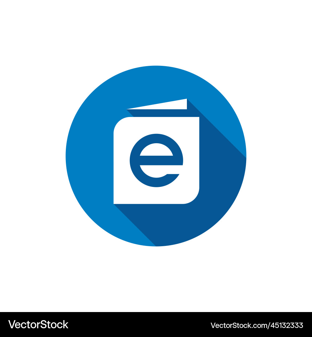 E book logo digital book icon ebook logo Vector Image