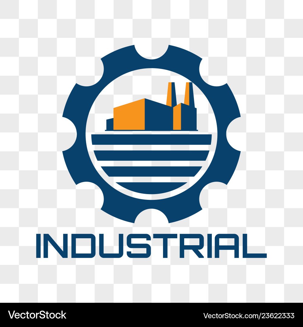 Industrial logo isolated on transparent background
