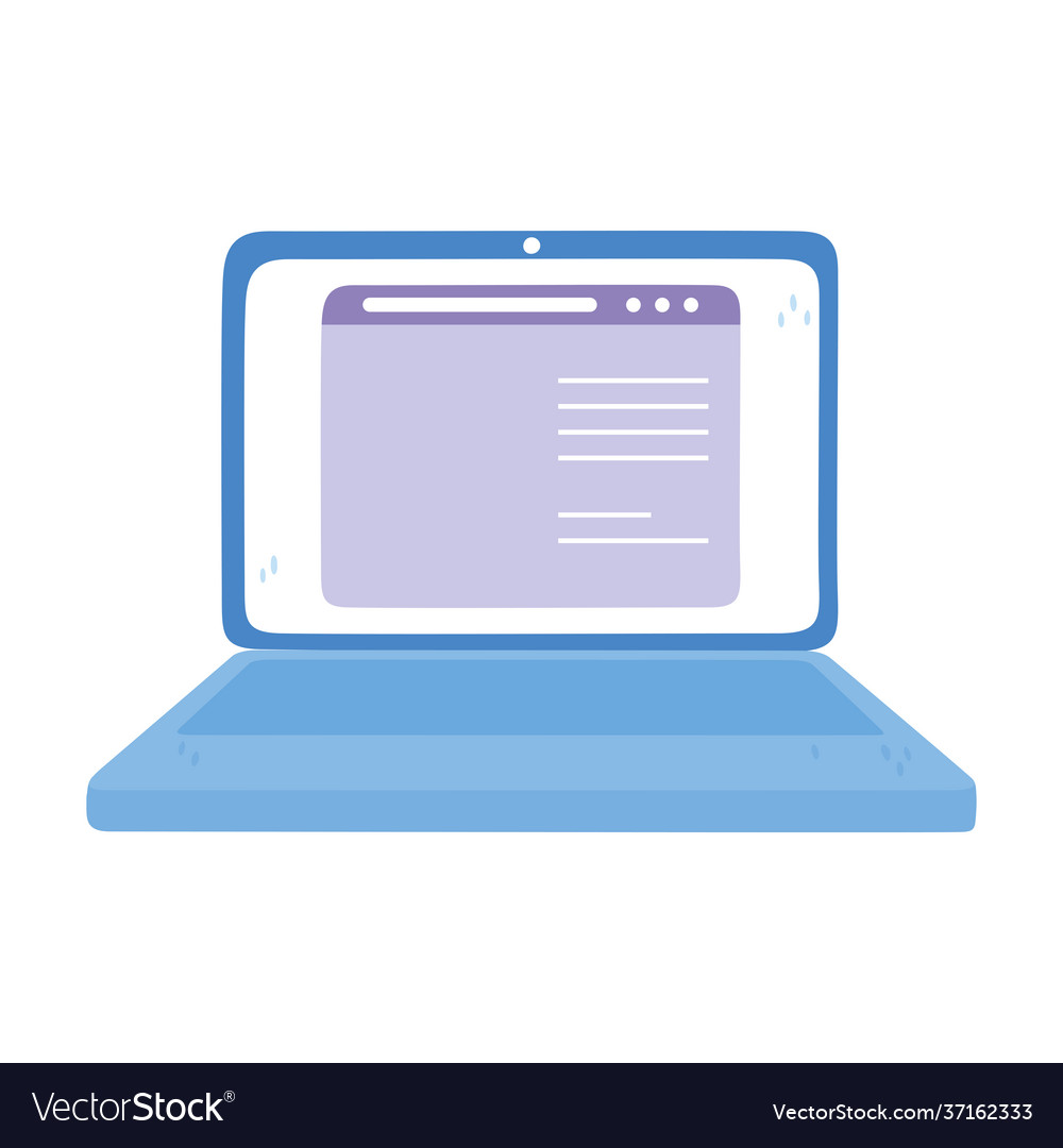 Laptop website data Royalty Free Vector Image - VectorStock