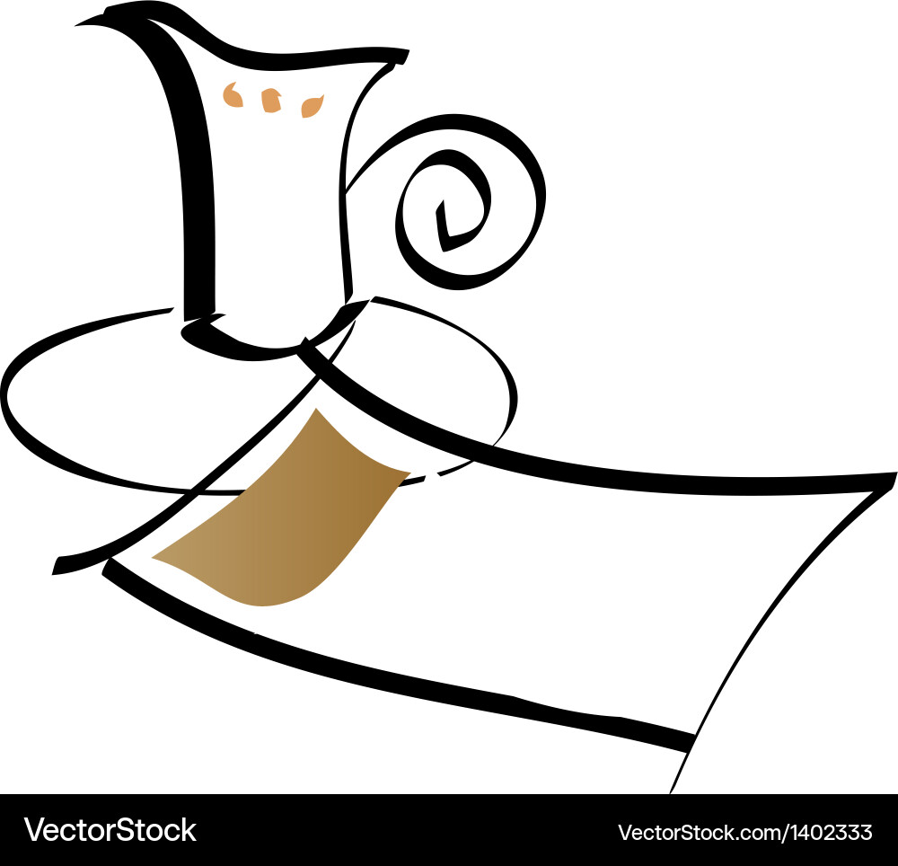 Paper and cup Royalty Free Vector Image - VectorStock