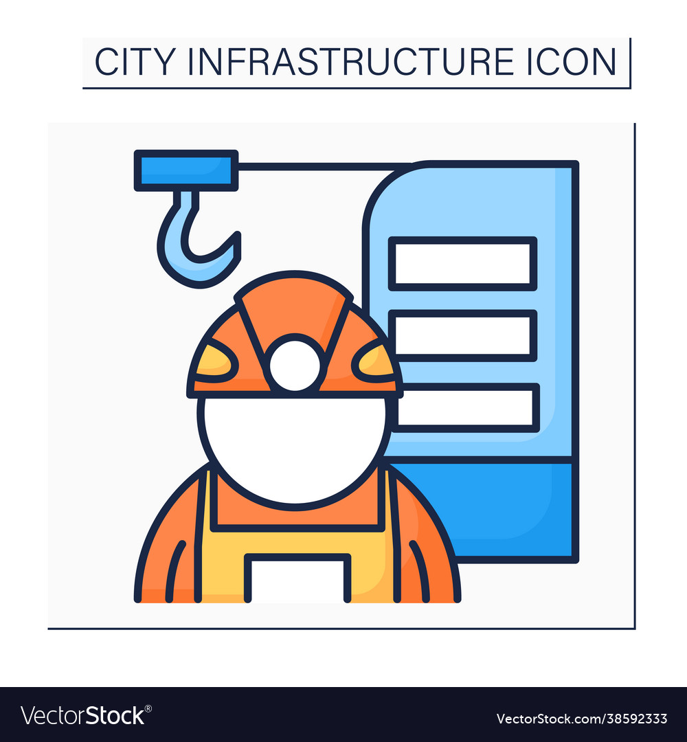 Structural engineer color icon Royalty Free Vector Image