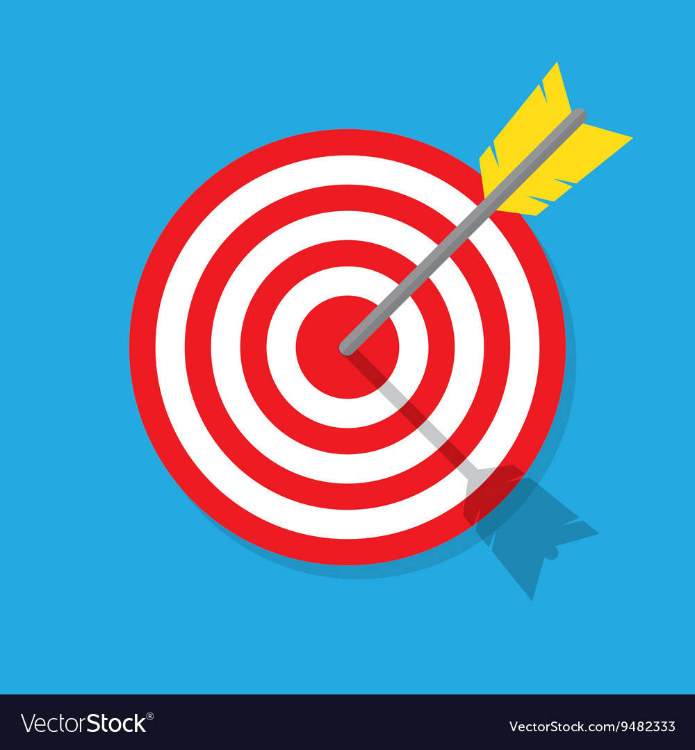 Target flat icon Royalty Free Vector Image - VectorStock
