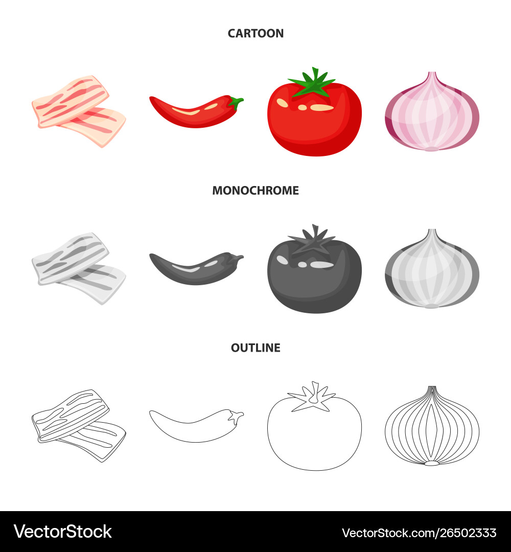 Taste and product icon set Royalty Free Vector Image