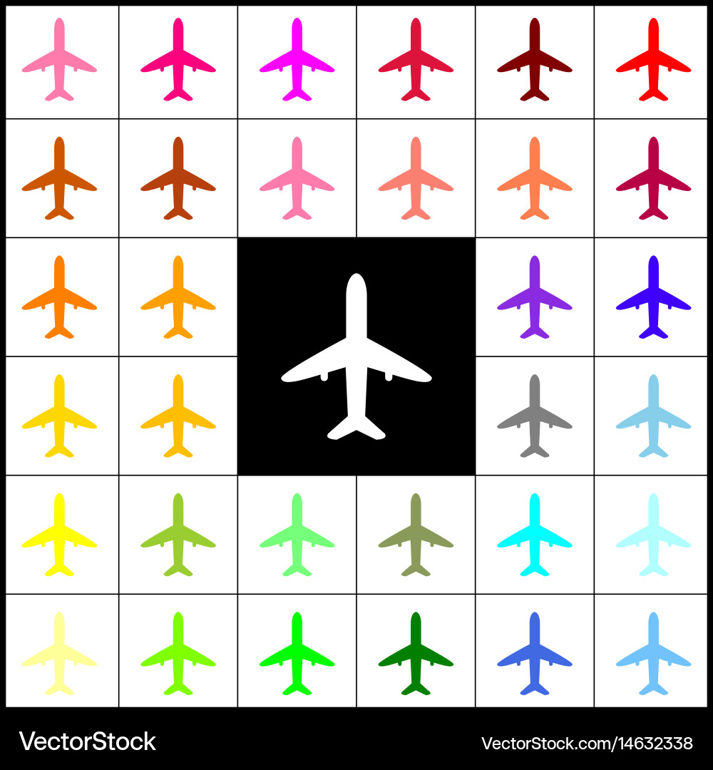 Airplane sign felt-pen 33 Royalty Free Vector Image