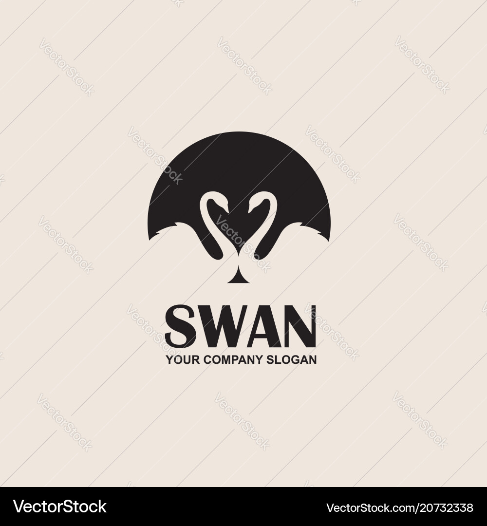 Emblem of swan Royalty Free Vector Image - VectorStock