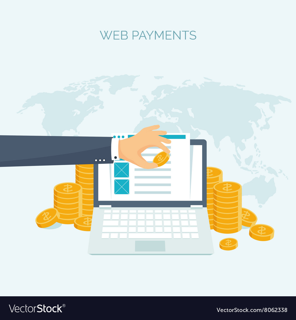 Flat header money Royalty Free Vector Image - VectorStock