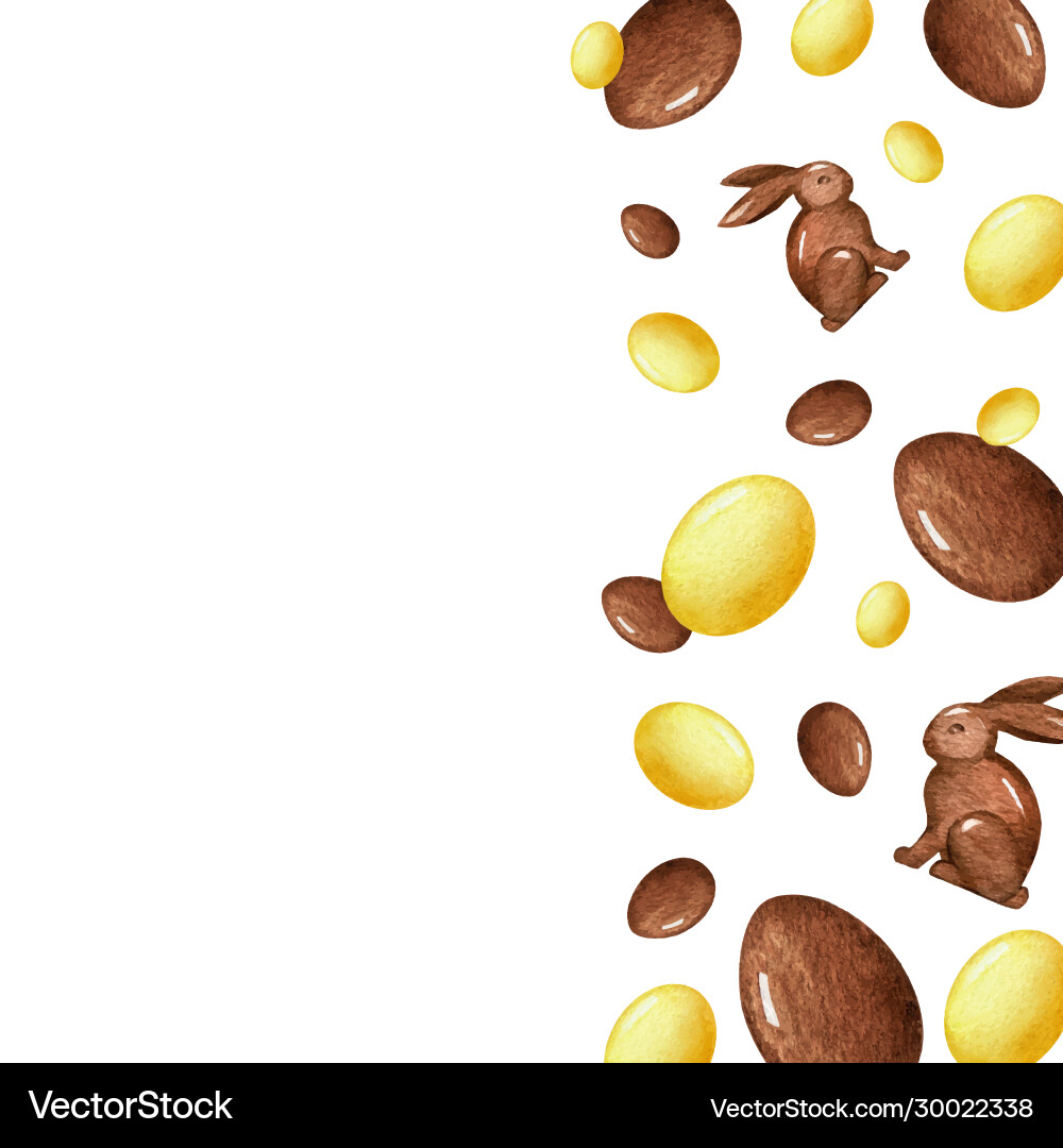 Happy easter watercolor hand painted Royalty Free Vector