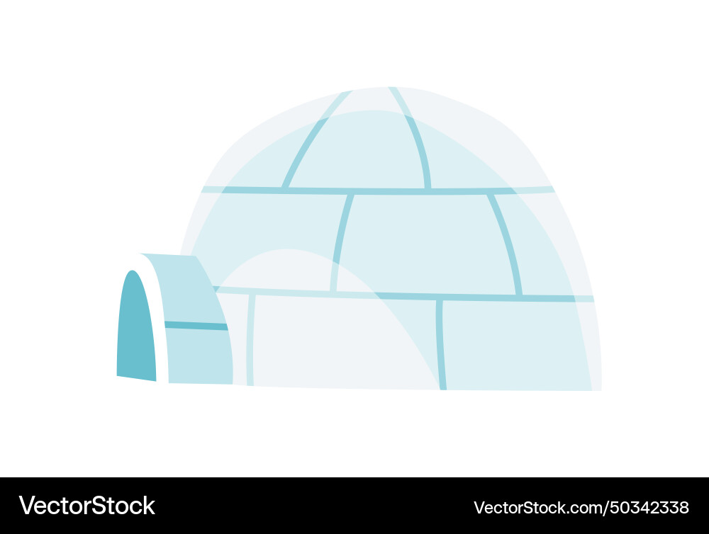 Iced igloo icon clipart image isolated on white Vector Image