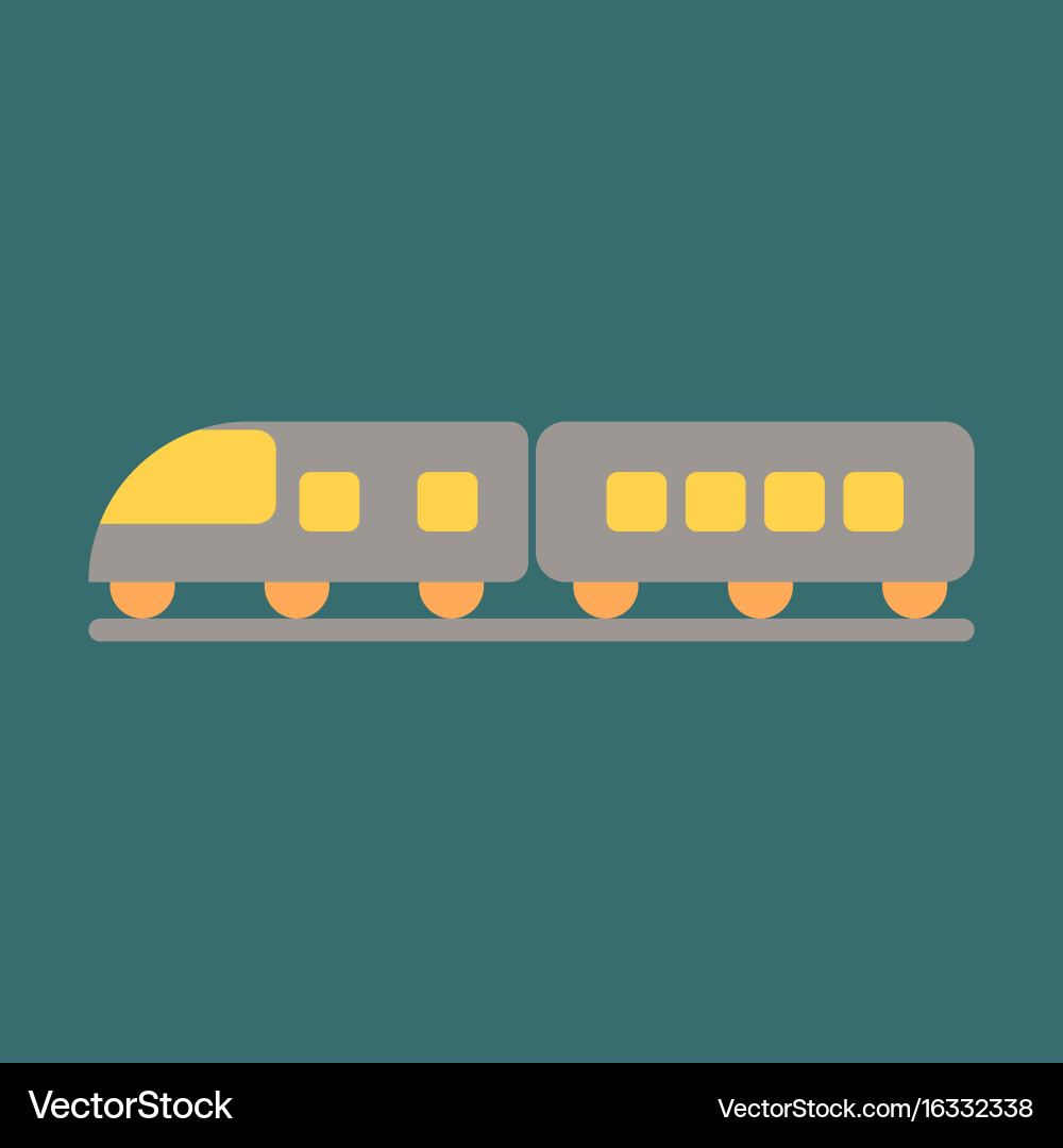 Icon in flat design for airport train Royalty Free Vector
