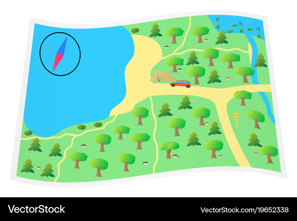 Map for tourists Royalty Free Vector Image - VectorStock