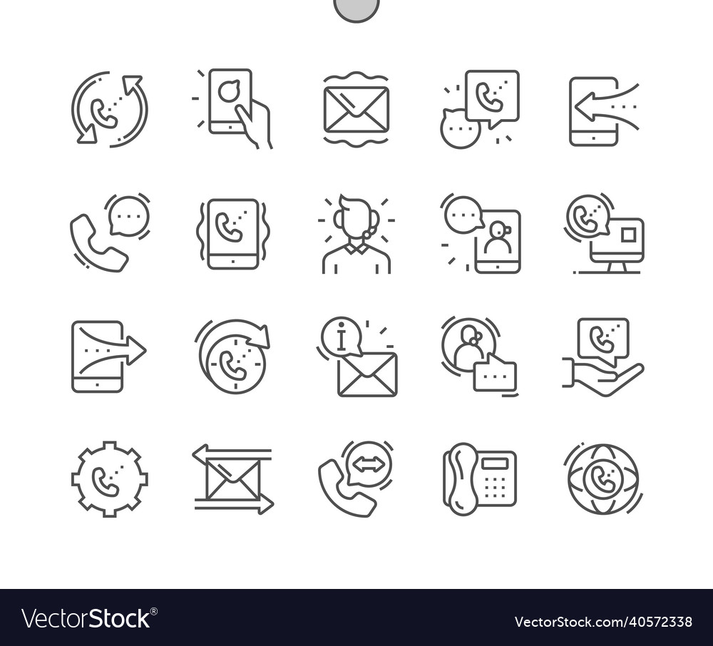 Processing notification call and message Vector Image