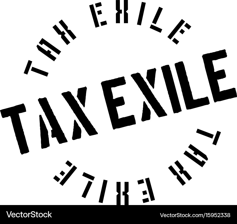 Tax exile rubber stamp Royalty Free Vector Image