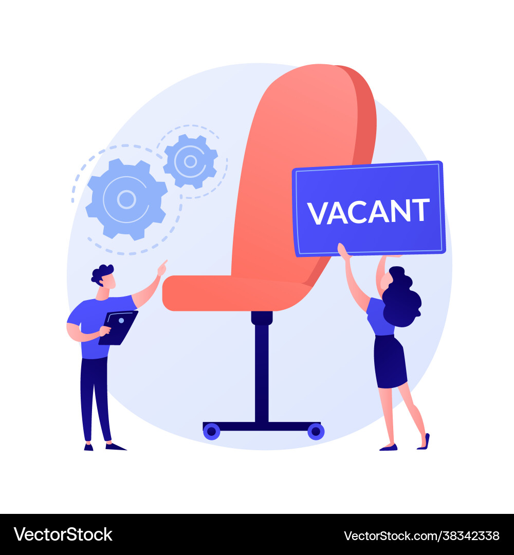 Vacant job concept metaphor Royalty Free Vector Image