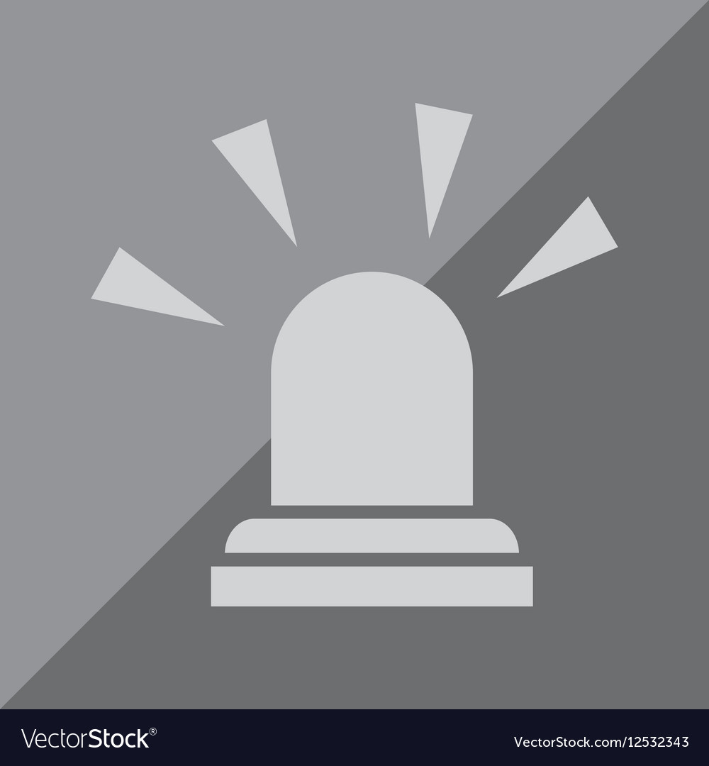 Alarm siren isolated icon Royalty Free Vector Image