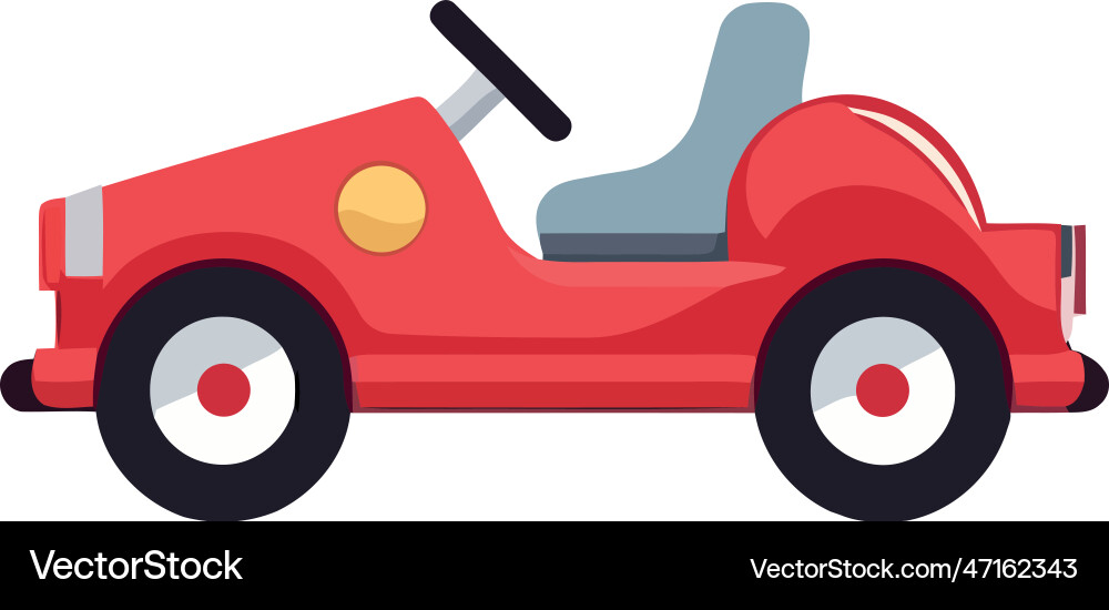 Cartoon convertible red car Royalty Free Vector Image