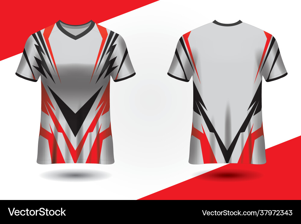 Club shirt design uniform front and back Vector Image