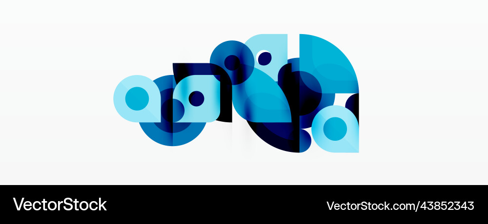 Colorful round shapes circles and triangles Vector Image