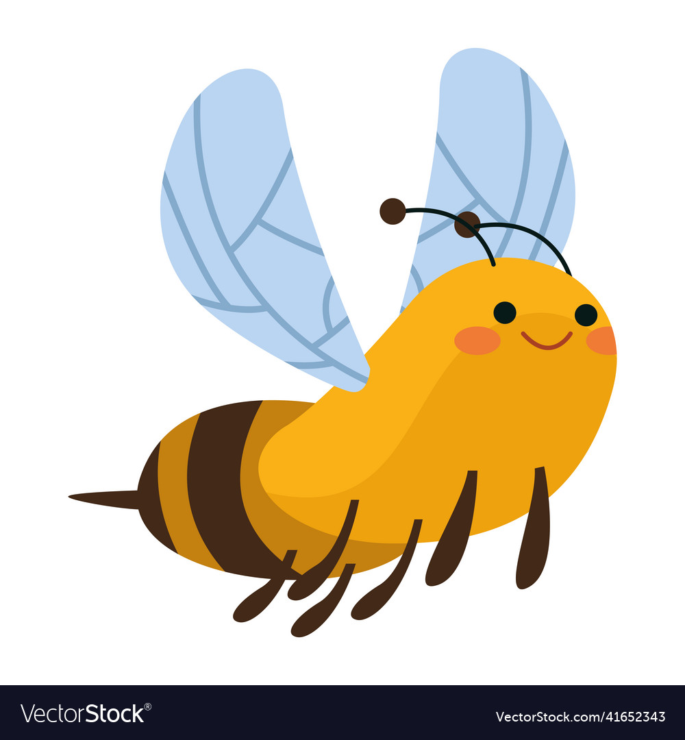 Cute bee insect Royalty Free Vector Image - VectorStock