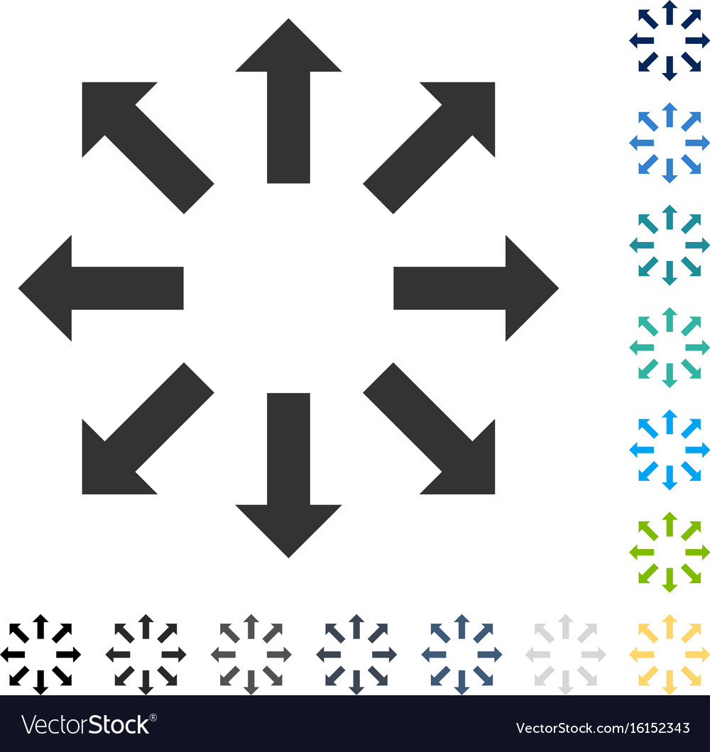 Explode arrows icon Royalty Free Vector Image - VectorStock