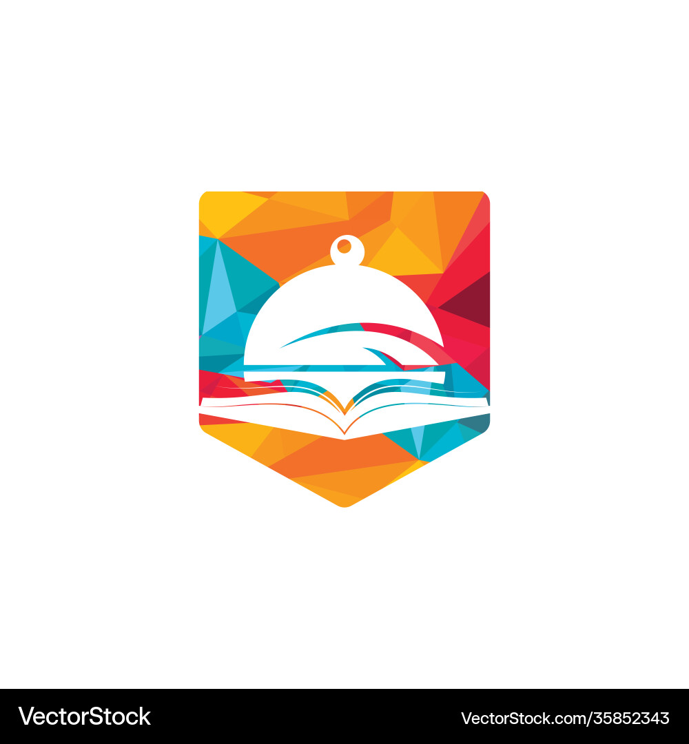 Food education logo design Royalty Free Vector Image