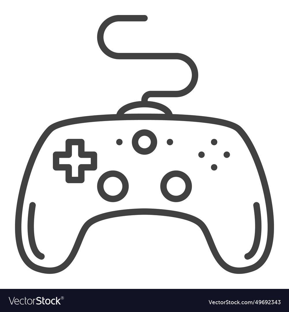 Gamepad For Computer Gamer Controlling Device Vector Image