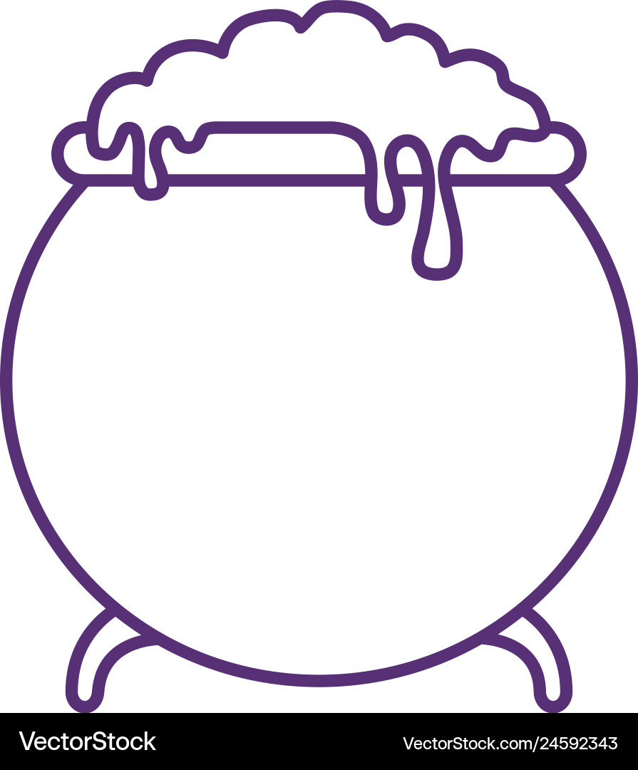 Happy halloween cauldron icon Royalty Free Vector Image
