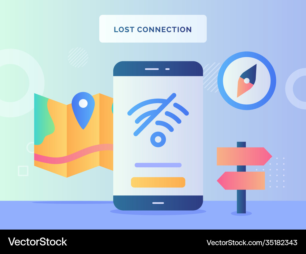 Lost connection concept wifi icon cross out Vector Image