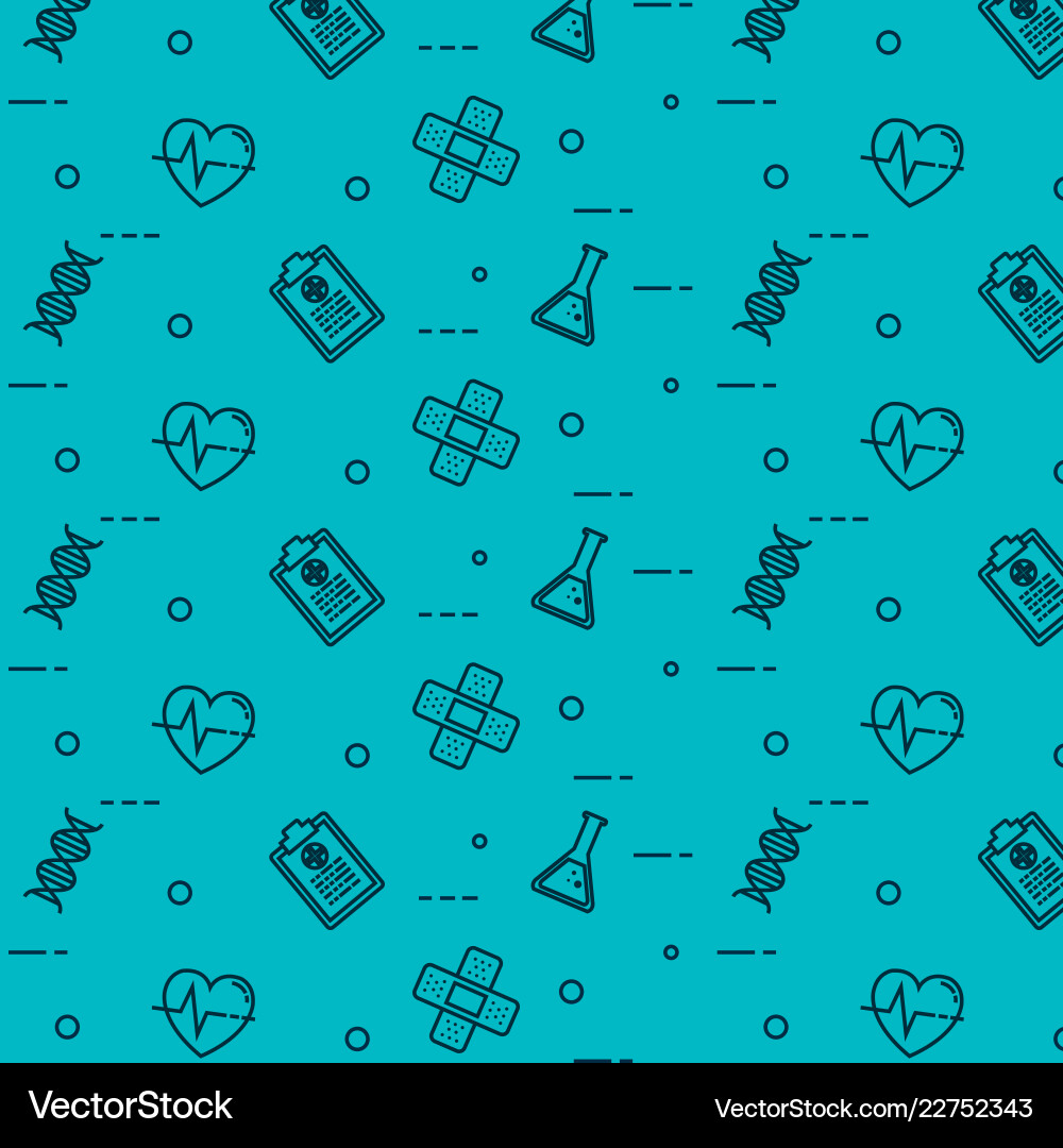 Medical healthcare set pattern Royalty Free Vector Image