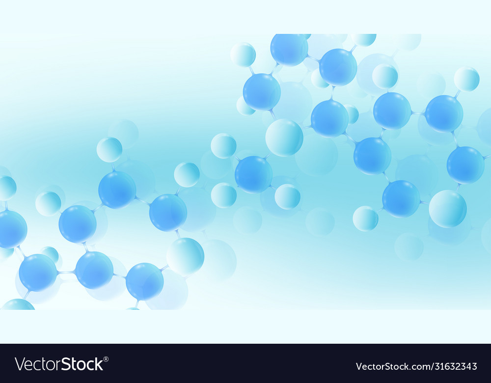 Molecular 3d structure molecule or atom Royalty Free Vector